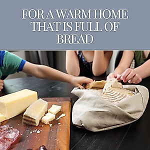 Carly's Place Sourdough Bread Bags - 2 Pack Linen Bread Bag for Bread Storage of Homemade Bread, Easy to Wash, Keeps Bread Fresh Longer, Modern Kitchen Design