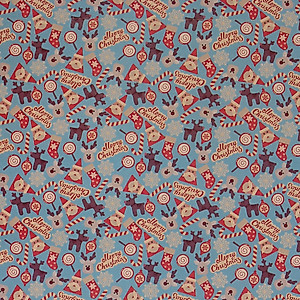 Aimyoo Kraft Christmas Wrapping Paper Jumbo Roll, Santa Stockings Candy Canes Deer Letters Design, Kids Xmas Gift Wrap Paper 17 in x 32 ft