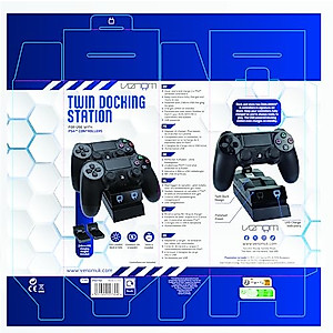 Venom Twin Sony Docking Station - Dual Charging for PS4 Controller/Gamepad - PlayStation 4