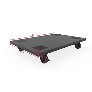 FixtureDisplays® General Purpose Dolly Load Capacity 200 lbs, 24" X 16",Black 18476-NPF