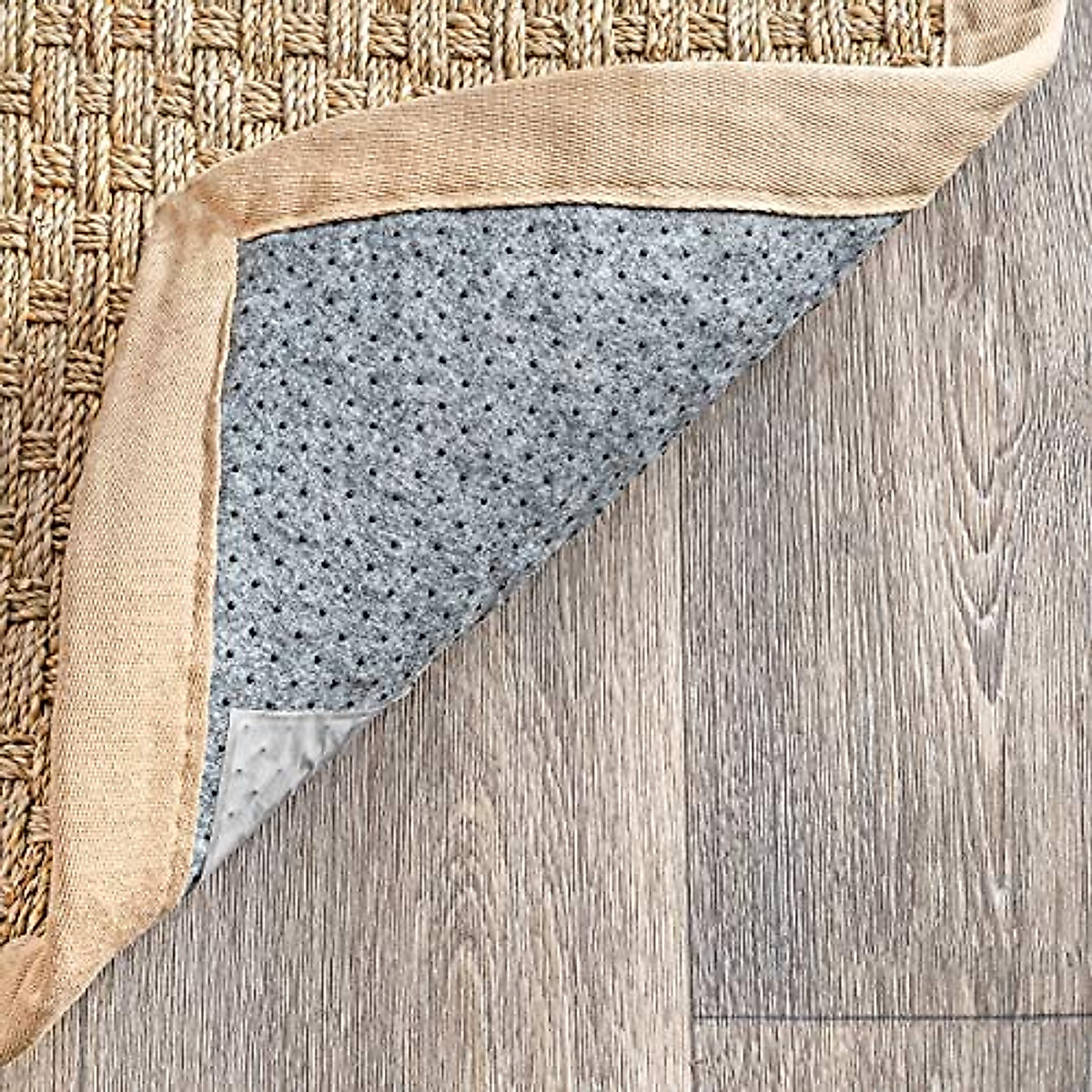 nuLOOM Hesse Checker Weave Seagrass Indoor/Outdoor Area Rug, 9' x 12', Natural