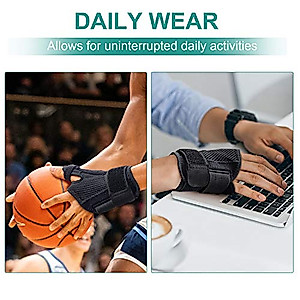 Kimihome Thumb Spica Splint - FSA or HSA eligible - 1 PCS Thumb Wrist Stabilizer for Pain Relief, Tendonitis, Sprained and Carpal Tunnel Supporting, Thumb Spica Splint Fits Both Left and Right Hands