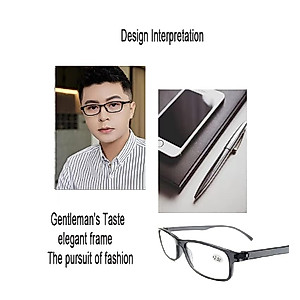Voitead HD reading glasses men anti-blue light anti-fatigue fashion middle-aged and elderly glasses 1.5