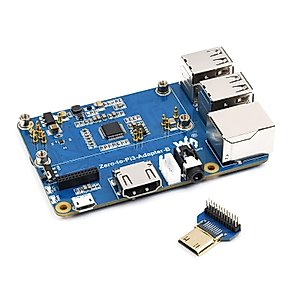 waveshare Pi Zero 2W to Raspberry Pi 3B/B+ Adapter,Based on Raspberry Pi Zero 2W to Reproduce The Original Appearance of The 3B Series,Alternative Solution for Raspberry Pi 3 Model B/B+
