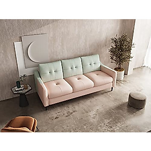 Meeyar Couches for Living Room,80 Inches 3 Seater Sofa Couch for Teen Girls Artistic Sofa for Lady Pink Green Gradient for Women for Office