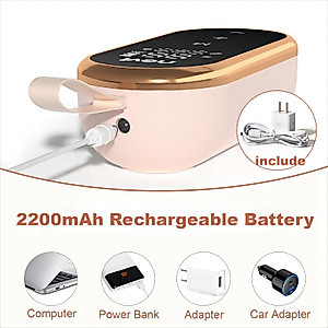 NCVI Double Electric Breast Pump, Portable Breast Pump for Breastfeeding, Breastpump 3 Modes & 12 Levels, 24/28mm Flanges, Touch Screen LED Display, Anti-Backflow, Rechargeable Battery