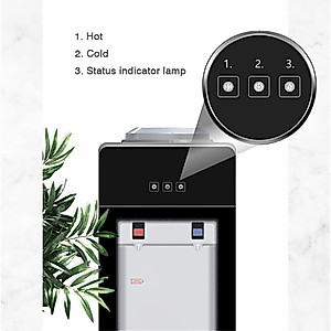 Top Loading Water Cooler Water Dispenser - Stainless Steel Hot & Cold Water Cooler Dispenser, Compressor Cooling, 3 & 5 Gallon Water Dispenser for Home Office School Kitchen, Gray