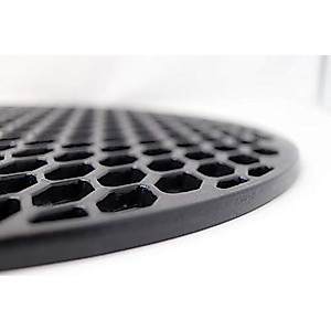 Aura outdoor products Cast Iron Grill Grate for 22 Inch Weber Kettle Grill - Works Great on The Weber Kettle, Weber Performer, Barrel Grills, Recteq Bullseye - Better Sear Marks