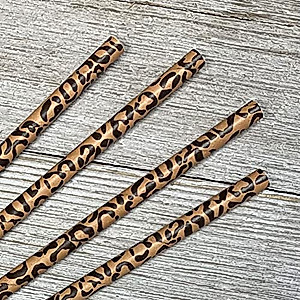 Cheetah Print Paper Straws - Animal Print Straws - Safari Theme Birthday Party Supply - 50 Pack Outside the Box Papers Brand