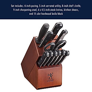 HENCKELS Solution Razor-Sharp 12-pc Knife Set, Chef Knife, Bread Knife, Steak Knife, German Engineered Informed by 100+ Years of Mastery