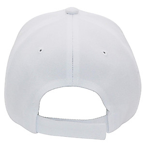 AZTRONA Baseball Cap Men Women - Adjustable Plain Sports Fashion Quality Hat, WHT