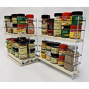 Vertical Spice - Cabinet Mounted Spice Rack Organizer - 3 Drawers, 30 Capacity - Sliding Cabinet Organizer - Pullout Shelves for Pantry Organization - Seasoning Storage - 6.9'' W x 10.75'' H x 10.6" D
