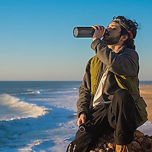 qbottle Insulated Water Bottles with Carabiner Lid – Stainless Steel Water Bottle – Leak Proof Metal Water Bottle – No Sweat – Wide Mouth – Aqua Blue, 27 oz