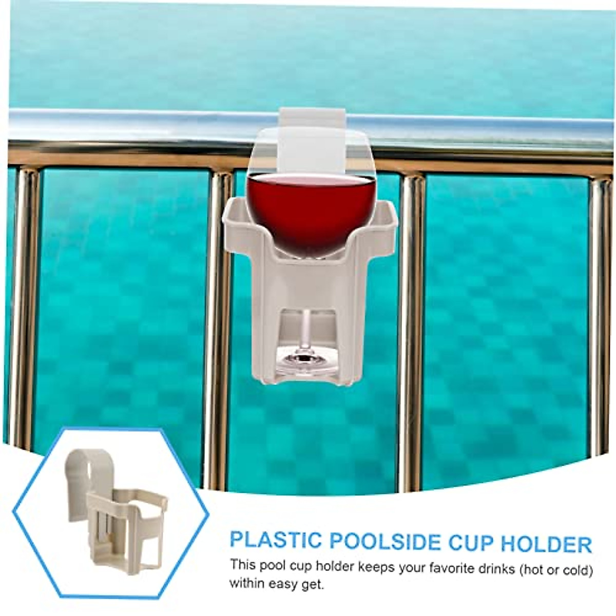PLAFOPE Accessories Poolside Dink Outdoor Holders Drink Cup Refreshing Mug Ground Holder Hanging Rack for Drinks Beverage Pool Above Storage Garden Supplies Swimming Party