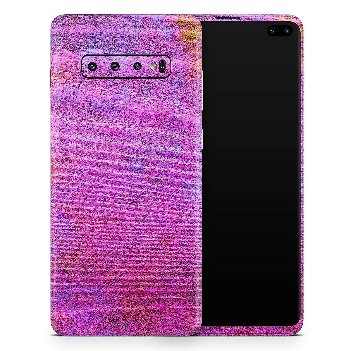 DesignSkinz Neon Pink Dyed Wood Grain Protective Vinyl Decal Wrap Skin Cover Compatible with The Samsung Galaxy S20 (Screen Trim & Back Glass Skin)