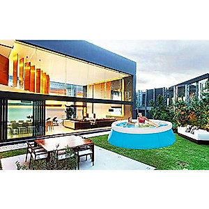 Inflatable Kiddie Swimming Pool - 6ft x 20in Round Above Ground Full Pools for Kids, Toddlers, Infant & Adult Easy Set for Outdoor, Garden, Backyard, Summer Water Party (Round Shape)