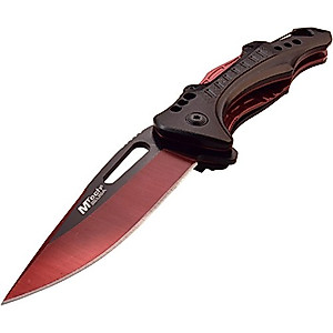MTech USA Ballistic MT A705G2 RD Spring Assist Folding Knife, Red