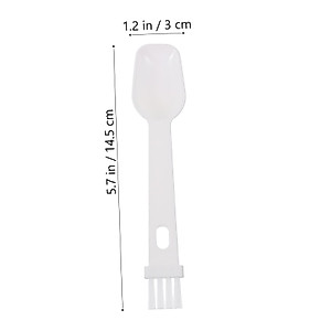 KICHOUSE 12pcs Grinder Cleaning Brush Tea Measuring Spoon Coffee Bean Grinder Coffee Machine Cleaning Brush Espresso Coffee Grinder Brush Coffee Beans Grinder Multi-purpose Scoop White Pp