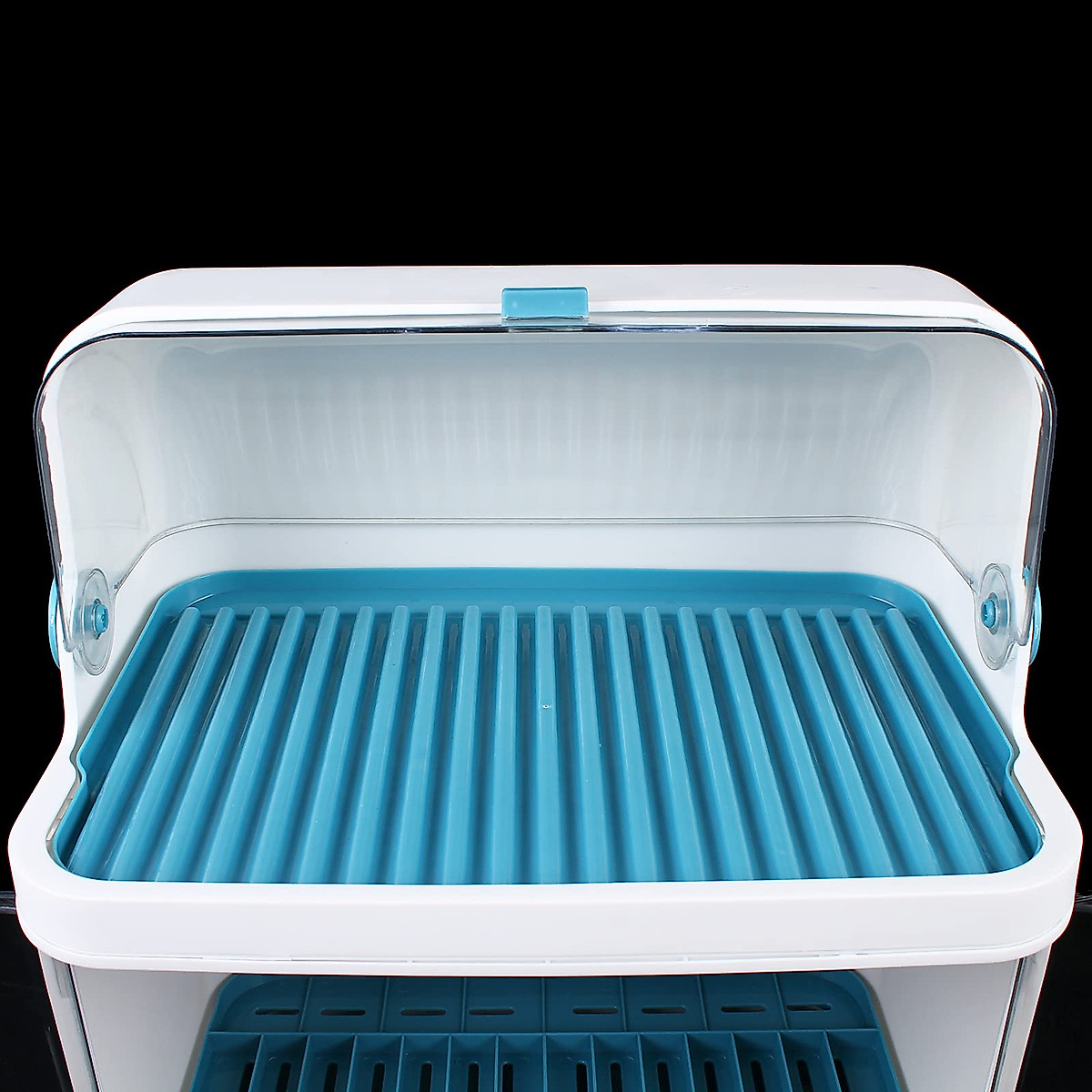 BhshuidlS Dish Drying Rack 2 Tier Dish Drying Rack for Kitchen Counter, Kitchen Dish Dryer Rack with Cover for Dishes Plates Storage