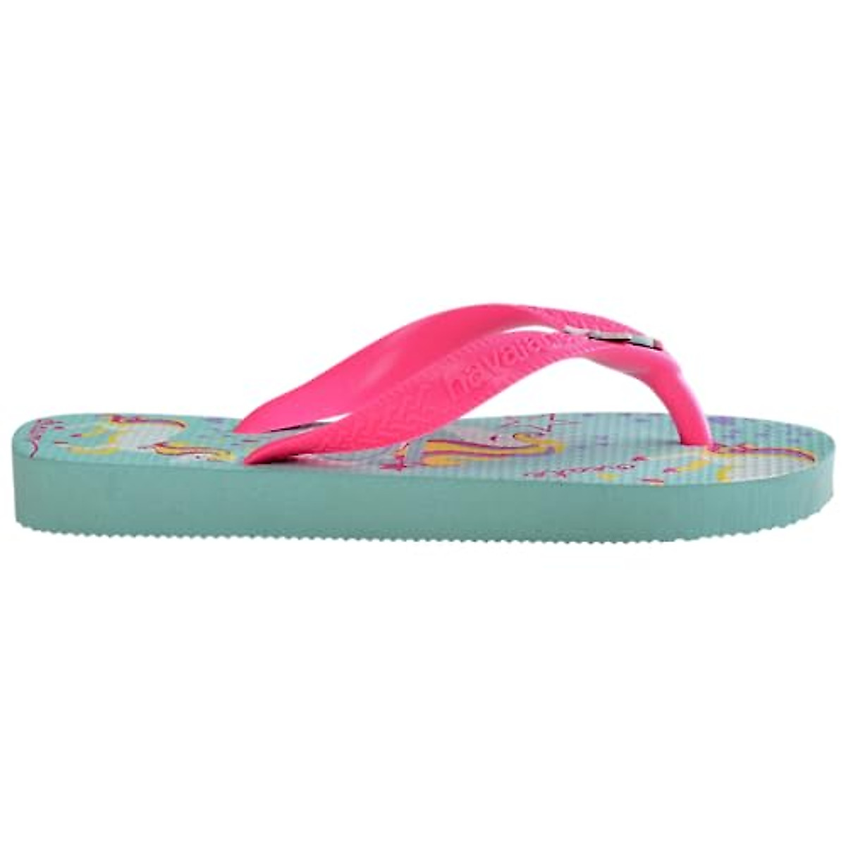 Havaianas Kid's Fantasy Flip Flop Sandal, Ice Blue/Shocking Pink, 13-1 M US Little Kid