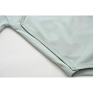 Baby Boys Girls 3-Pack Side Snap Bodysuit Cotton Short Sleeve Soild Kimono Shirt 0-12 Months (C, 0-3 Months)