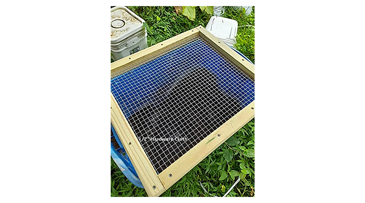 Soil Sifter with 1/2" Hardware Cloth for Gardening & Outdoors
