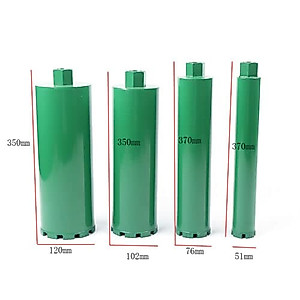 BJTDLLX 4PCS Drill Bit Set, M22 Drill Bit Combo Wet Diamond Core Drill Bit Hole Saw 2'' /3'' /4''/ 5'' Fit Concrete/Granite/Marble (Green Series)