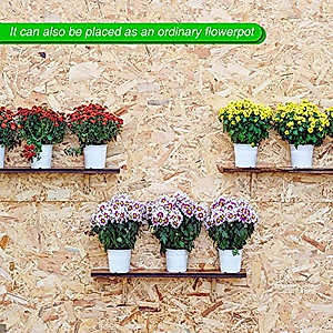 4 Inch Metal Iron Hanging Flower Plant Pots,10 Pack Colorful Balcony Garden Planters with Hanging Fence Plant Planter with Detachable Hook (White)