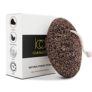 ICANdOIT Natural Brown Earth Lava Pumice Stone, Pedicure Exfoliation Tool,Callus Remover for Feet Heels and Palm,Corn Remover,Dry Dead Skin Scrubber,Health Foot Care,Dry&Wet Use,Pack of 1