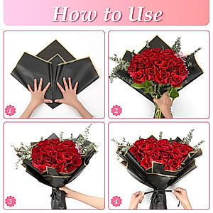 Tetutor Waterproof Flower Wrapping Paper,30 Sheets Bouquet Wrapping Paper, Floral Wrapping Paper for Bouquets, Flower Wrapping Paper Bouquet for Florist Wrap Wedding Birthday