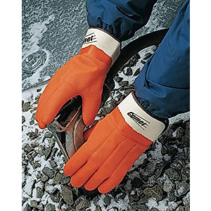 Galeton Comet Insulated PVC Coated Gloves Safety Cuff Orange 12 Pack