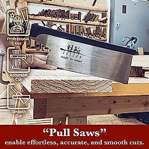 SUIZAN Japanese Pull Saw Hand Saw 6 Inch Dozuki Dovetail Saw Tenon Saw for Woodworking tools Gifts