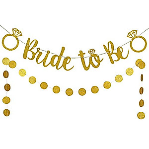 Gold Glitter Bride to Be Banner Bridal Shower Banner Bride to Be Sign for Bridal Shower Wedding Engagement Bachelorette Party Decor