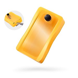 NEWISHTOOL Snap Off Blade Disposal Container Can to Break Utility Knife Blade, Trash Knife Blades Gather by Magnet Safe Storage Bank, Blade Dispenser Yellow Plastic Case with Hanging Clip