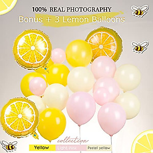 Pastel Yellow Balloon Garland Kit 127Pcs Lemon balloon arch For baby shower Lemonade party main squeeze bridal shower decorations