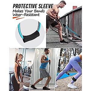 INNELO 240lbs Heavy Resistance Bands for Working Out,Resistance Bands with Handles,Exercise Bands with Door Anchor, Carry Bag, Legs Ankle Straps for Physical Therapy, Home Workouts