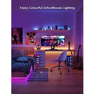 Govee LED Strip Lights 100ft, LED Lights for Bedroom, WiFi RGB LED Lights Work with Alexa and Google Assistant, 64 Modes and Music Sync, Strip Lights for Indoor, Party, Decoration, 2 Rolls of 50ft