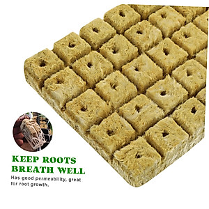 Yardwe 500 Pcs Gardenrock Woolasbestos Starter Plugs Starter Cubes Plant Propagation Plug Grow Flower Plugs Lawn Care Plant Fertilizer Plugs Plant Soil Blocks Compression