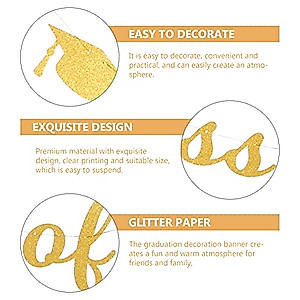 ABOOFAN 1 set of Graduation Banner Decorative Graduation Party Hanging Decor Photo Prop