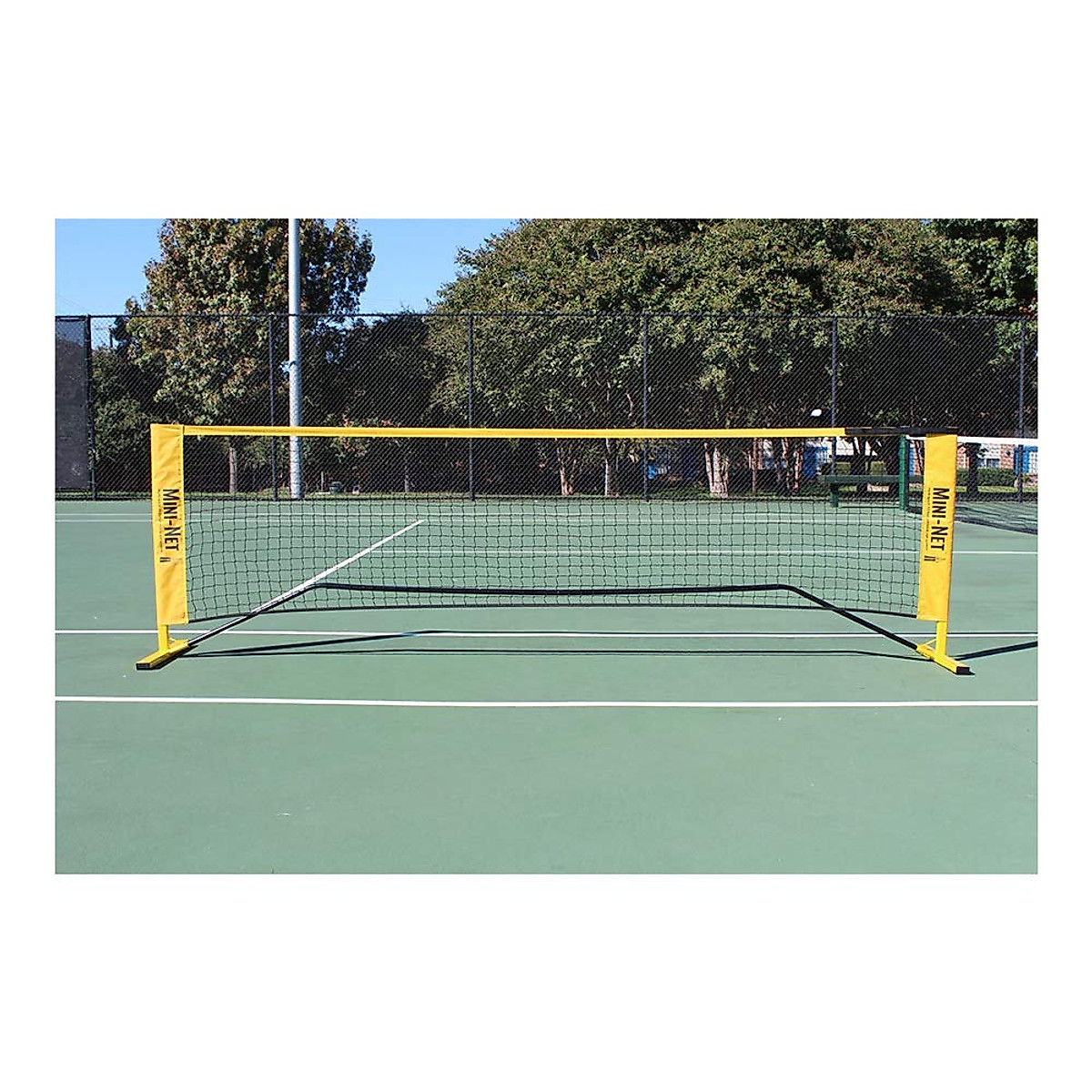 OnCourt Offcourt Quick Start Mini-Net Portable Tennis Net - 10' wide with Carry Bag | Adjustable Height 30-64 inches | Indoor/Outdoor