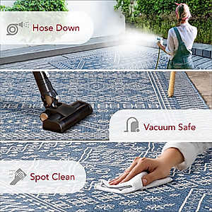 nuLOOM Kandace Tribal Indoor/Outdoor Area Rug, 5x8, Blue