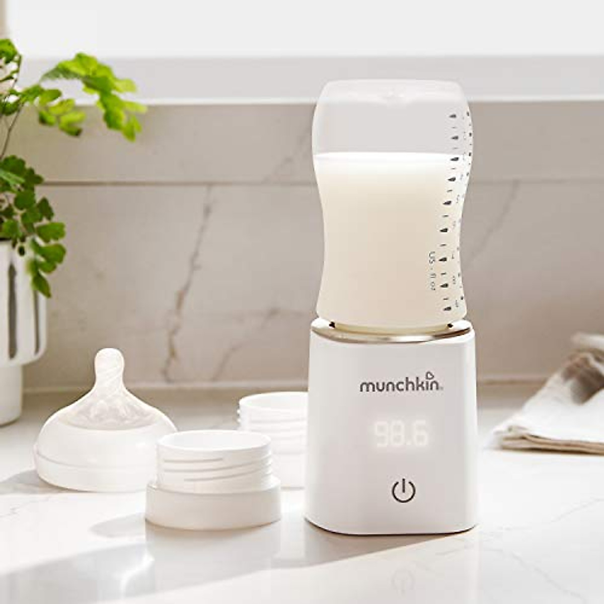 Munchkin® 98° Digital Bottle Warmer (Plug-in) with Four Adapters - Fits Most Baby Bottles