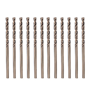 uxcell 2.3mm Drill Bits High Speed Steel Straight Shank 52mm Length Twist Drill Bit Fully Ground Titanium Coated 12 Pcs