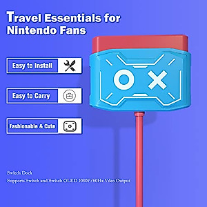 Switch Docking Station for Nintendo Switch,Portable Switch Dock Replacement for Nintendo Switch Dock Switch HDMI Adapter USB 3.0 Switch TV Dock,Nintendo Switch Travel Dock,Nintendo Switch Accessories