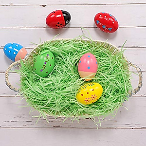 Multicolor Easter Bsket Grass, 10 Colors Paper Shred Easter Grass Recyclable Paper Grass for Easter Gift Basket Boxes Filler Easter Party Decoration Supplies