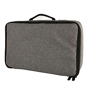 Ozgkee 13.6x7.9x4in Projector Bag, Heavy Duty Nylon Portable Projector Carrying Case with Sturdy Handle for Travel Gray