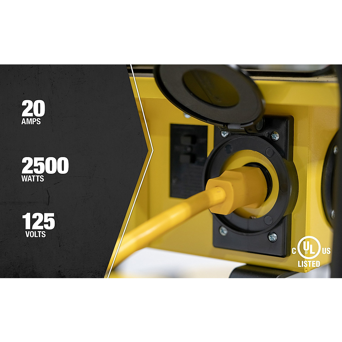 Coleman Cable 2618 20-Amp Generator Cord 5-20P to 5-20R; Lighted; 50-Foot