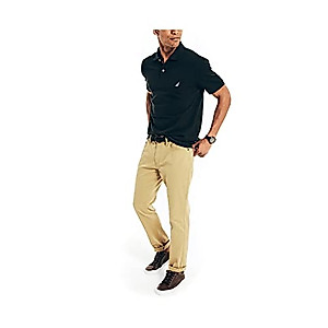 Nautica Men's Classic Fit Deck Polo, True Black, Large