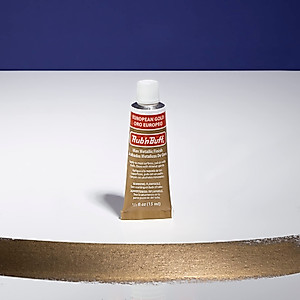 AMACO Rub n Buff Wax Metallic Finish - Rub n Buff European Gold 15ml Tube - Versatile Gilding Wax for Finishing Furniture Antiquing and Restoration - Rub and Buff Colors Single Tube