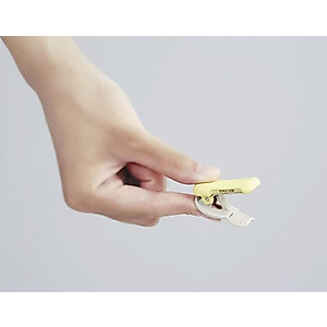 KOKUYO Washi Tape Cutter, Masking Tape Dispenser, Mini Portable Light Cutting, Clip Type (10-15mm, Pastel Brown)